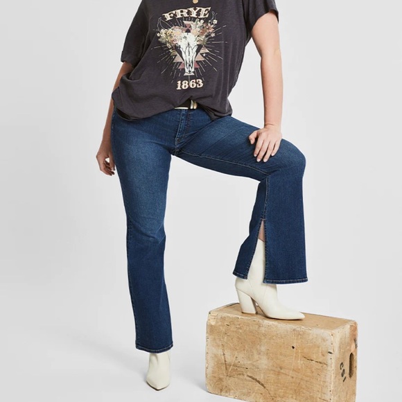 Frye | Jeans | Nwt Frye Midrise Split Hem Flare Jean In Thundercloud ...